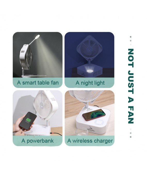 Smart AI voice control foldable fan